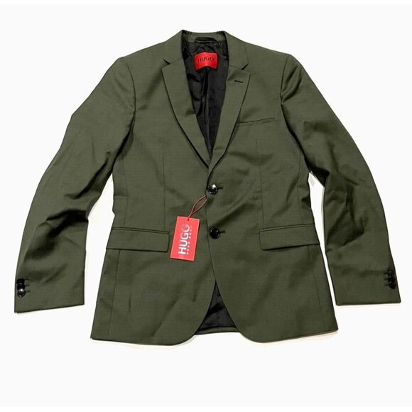 Hugo Boss | Suits & Blazers | Hugo Mens Arti Textured Green Extra Slim ...